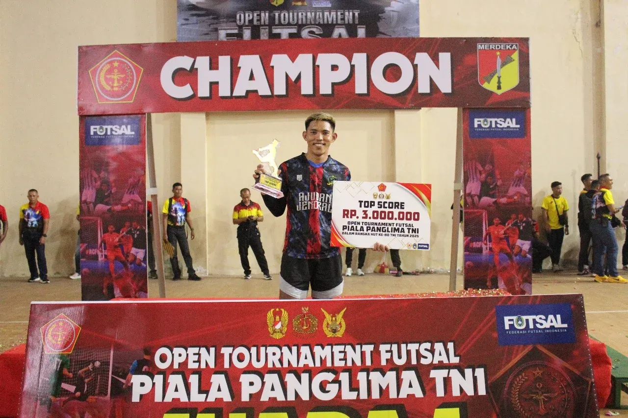 Risky Mokoagow Cetak 9 Gol, Sabet Top Score Turnamen Futsal Panglima TNI